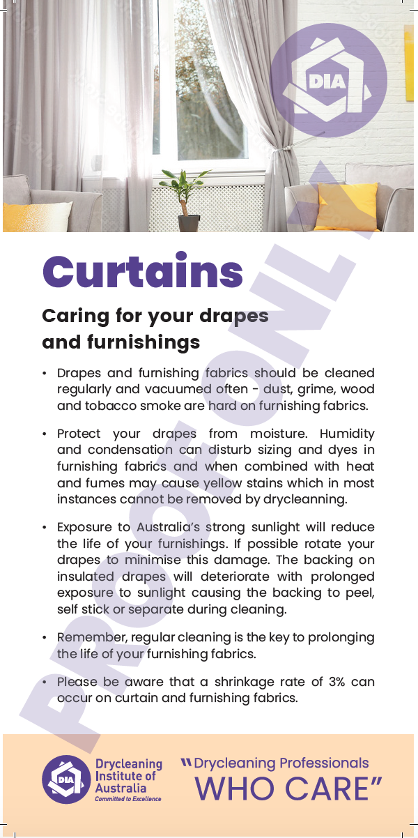 Drycleaning Institute of Australia - Point Of Sale Brochures